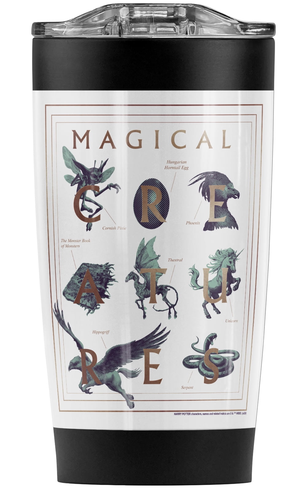 Harry Potter Magical Creatures Book Cover Stainless Steel Tumbler 20 oz ...