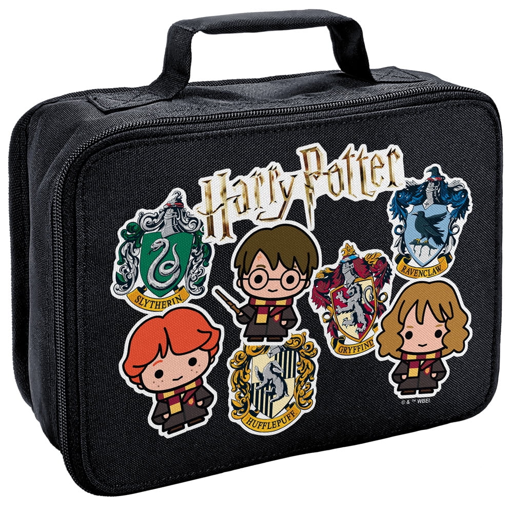 Harry Potter Magical Stickers Insulated Soft Sided Lunch Box - Reusable ...