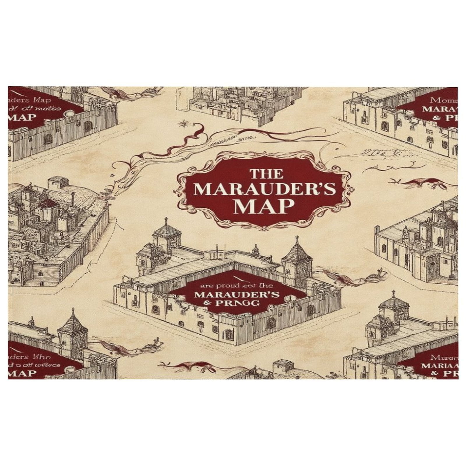 Harry Potter Marauder's Map Wallpaper Adult Home Decor Bedroom Living ...