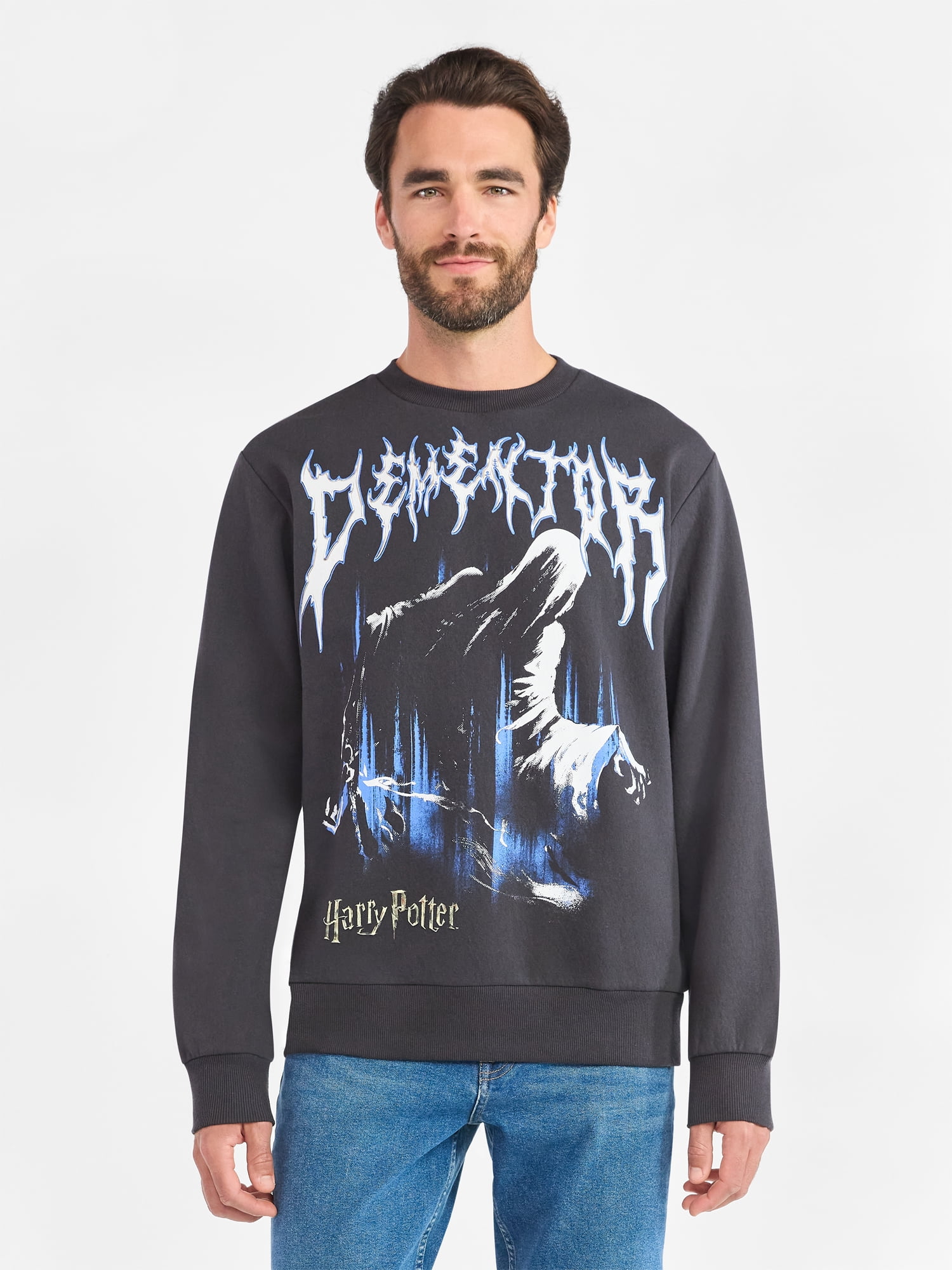 Harry Potter Men's and Big Men's Dementor Front Back Graphic Sweatshirt ...