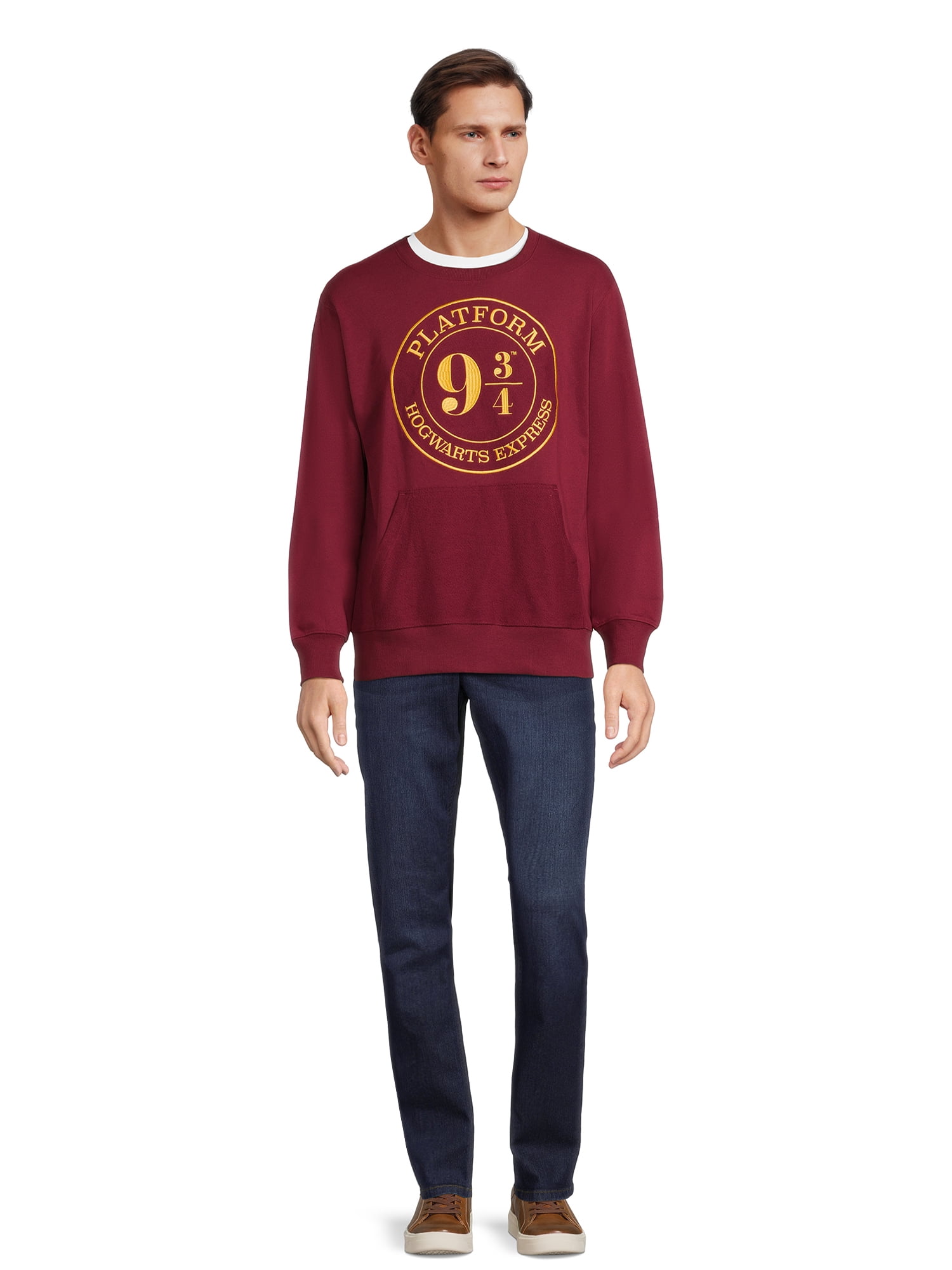 Harry Potter Men's and Big Men's Crewneck French Terry Cloth Sweatshirt ...
