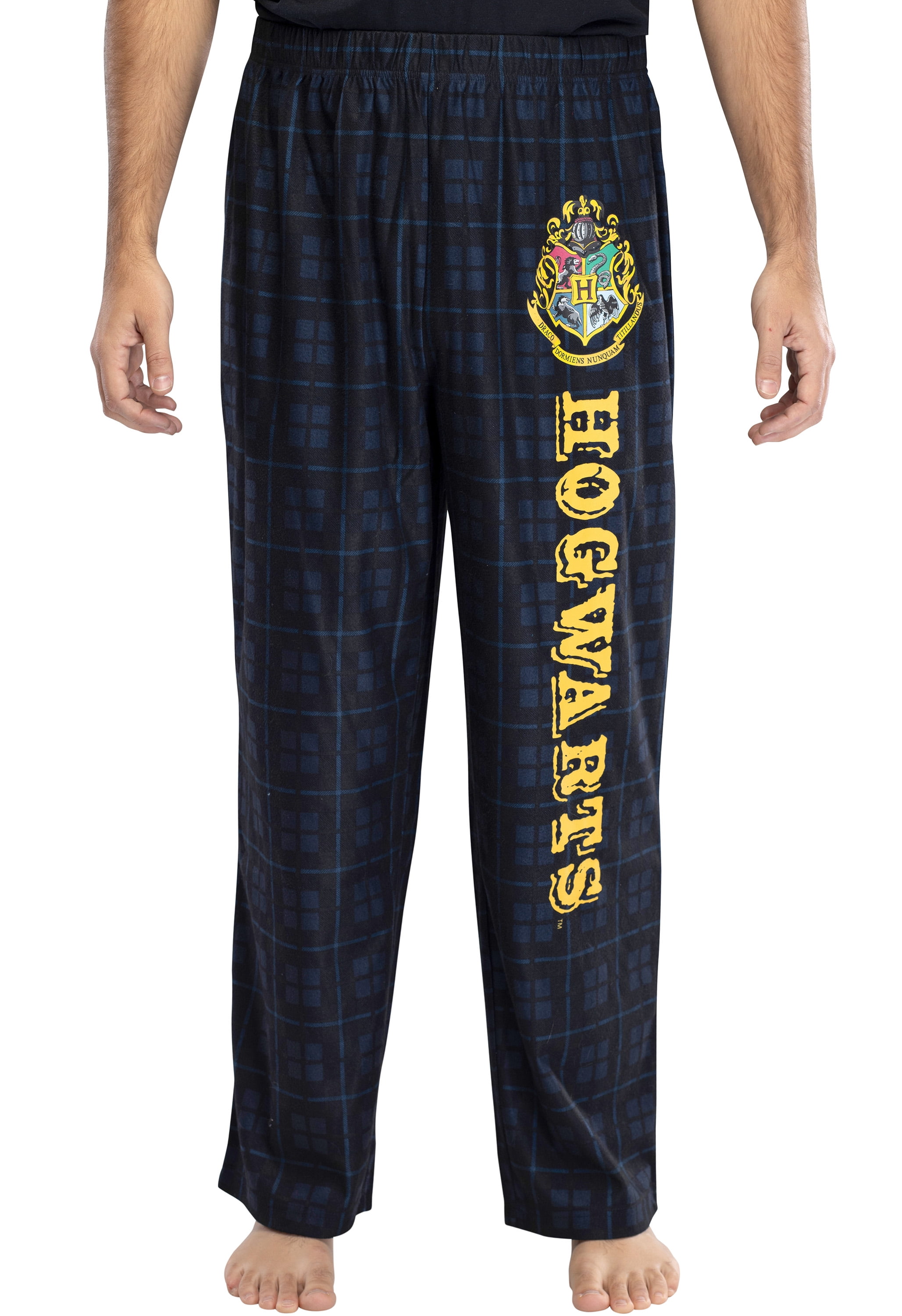 Harry Potter Men's Hogwarts House Crest Plaid Lounge Pajama Pants All 4 ...