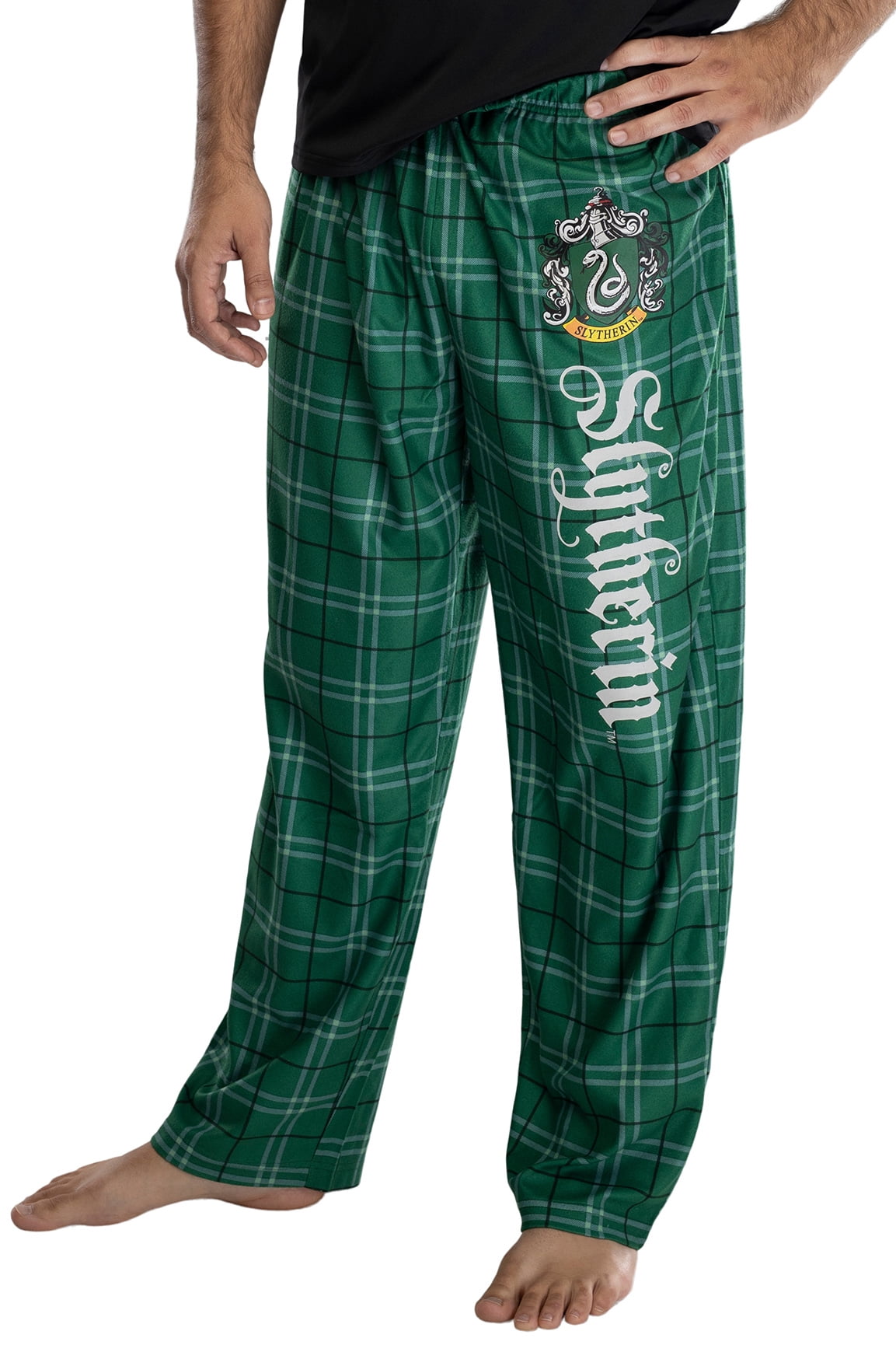 Harry Potter Men's Hogwarts House Crest Plaid Lounge Pajama Pants All 4 ...