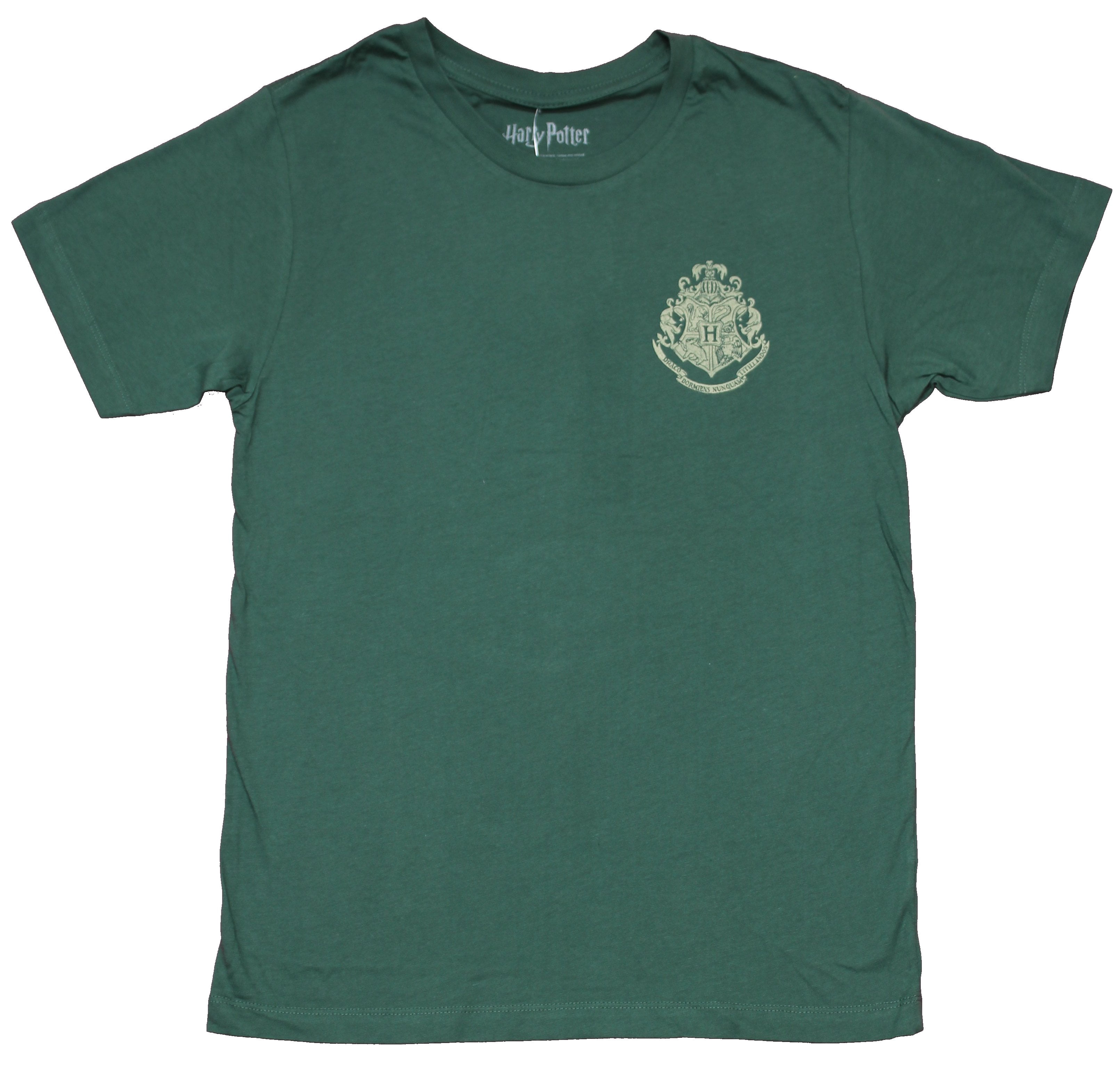 Harry Potter Mens T-Shirt - Hogwarts Lapel Hogwarts Stylized Map Back ...