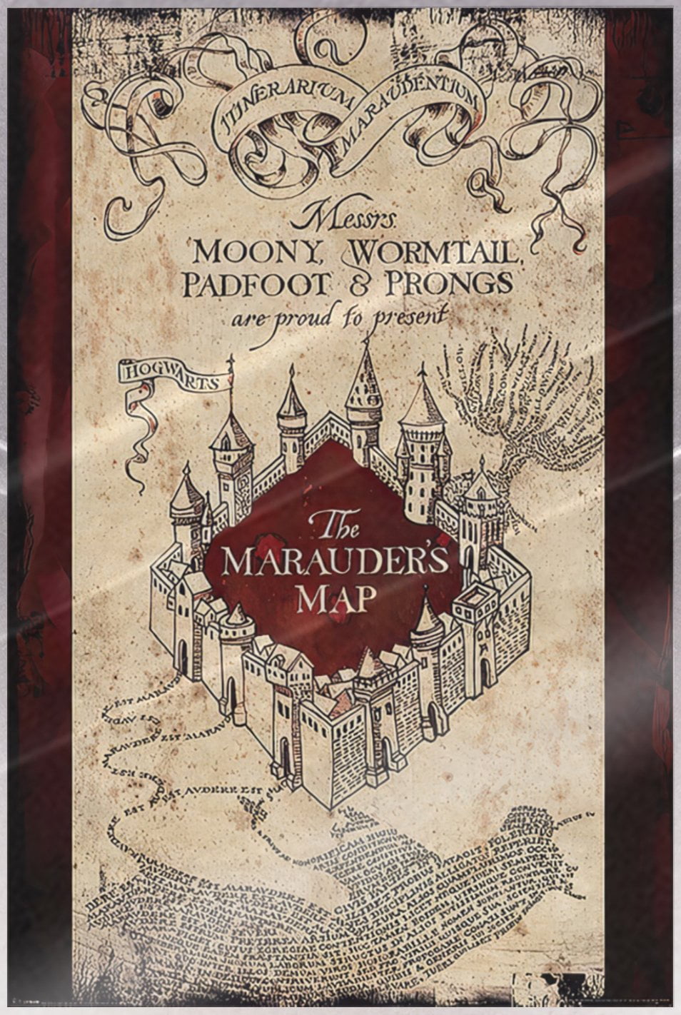 Harry Potter - Movie Poster (The Marauder's Map - Version 2) (Size: 24 ...