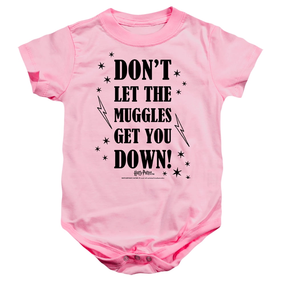 Harry Potter Muggles 1 Unisex Infant Snap Suit for Baby (6 Months) Pink ...