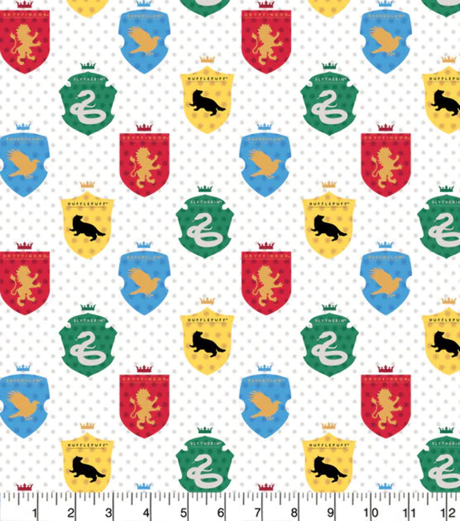 Harry Potter Multi House Tonal Flannel Fabric - Walmart.com