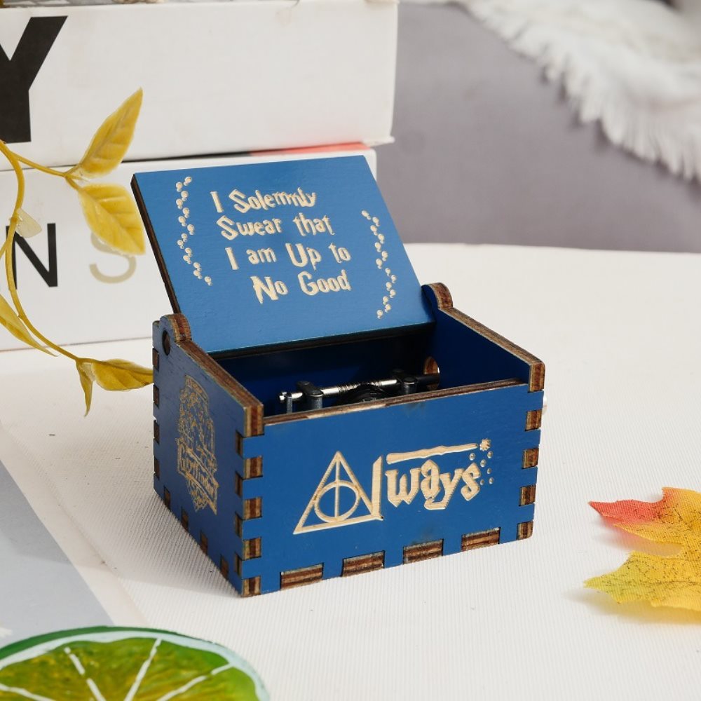 Harry Potter Music Box Laser Engraved Vintage Wooden Musical Box, Best ...