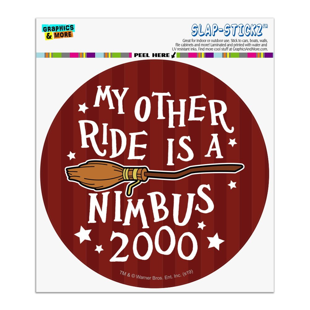 Harry Potter My Other Ride Is a Nimbus 2000 Automotive Car Window ...
