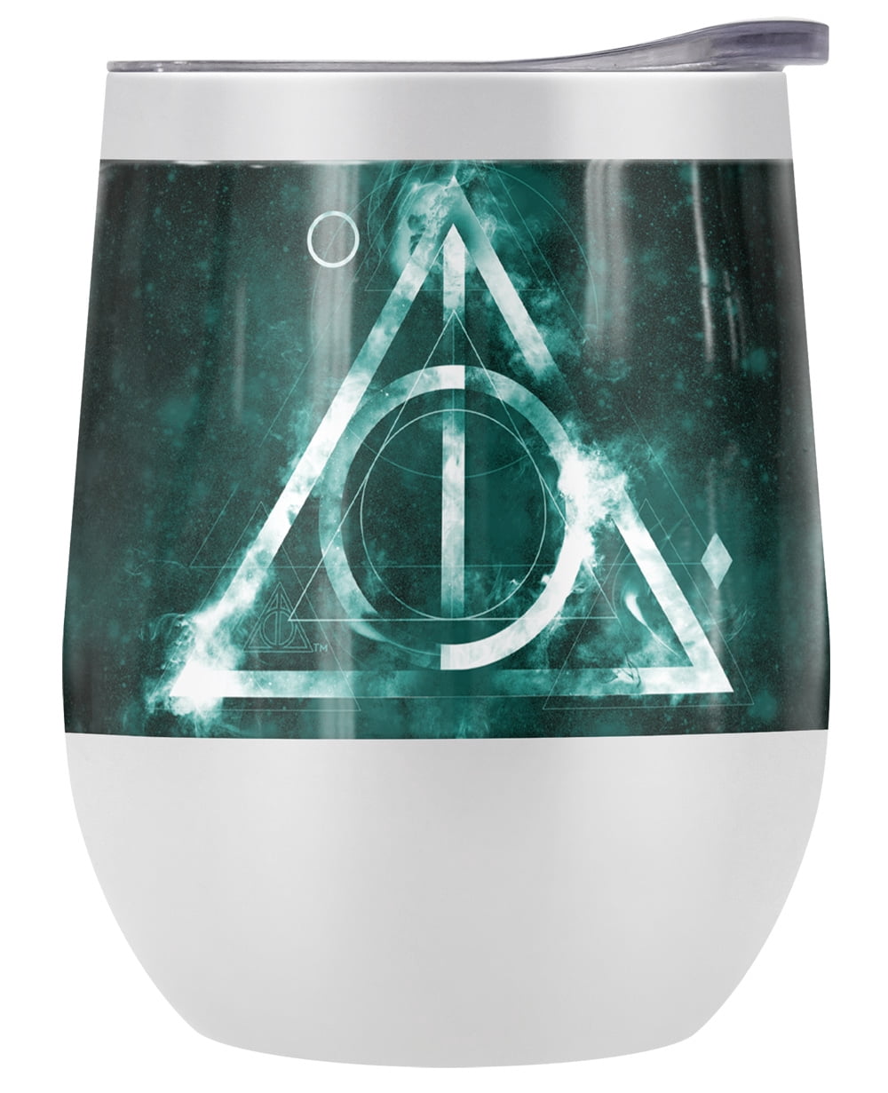 Harry Potter Official Deathly Hallows Logo 12 oz Stemless Tumbler ...