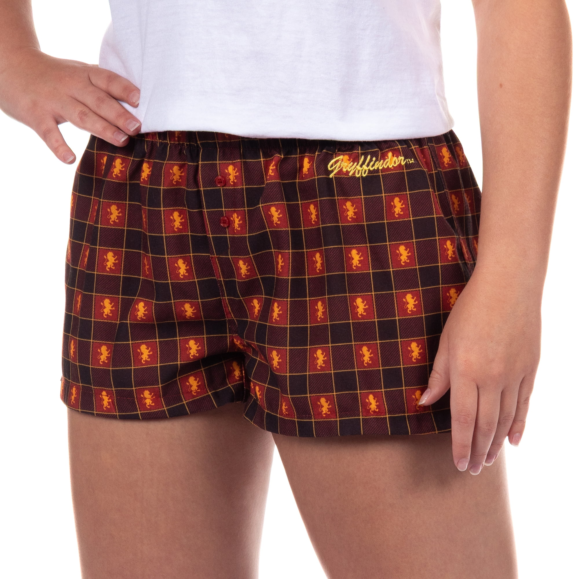 Harry Potter Pajama Micro Shorts Women's Hogwarts All Houses Sleep Lounge PJ Bottoms - Walmart.com