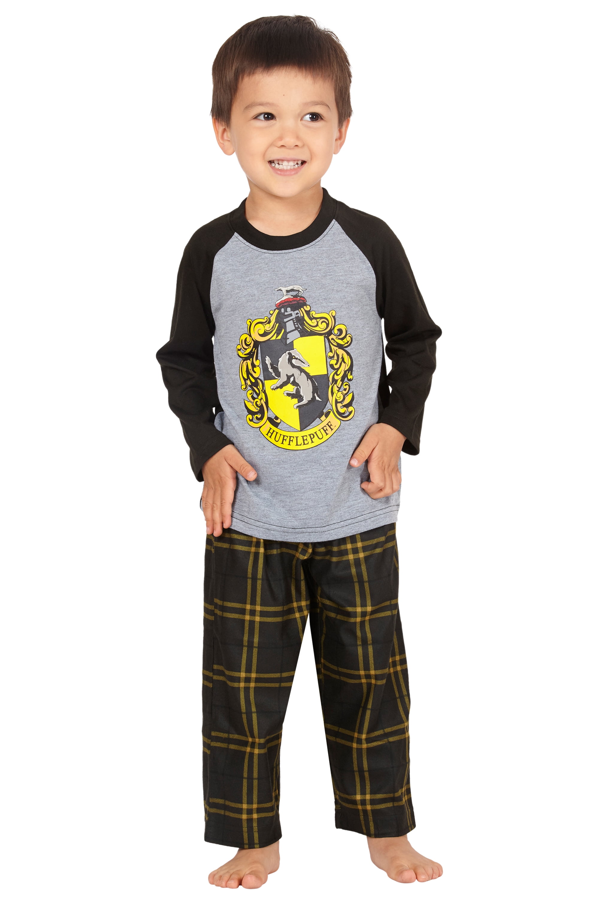 Harry Potter Pajamas Little And Big Boys' Raglan Shirt And Plaid Pants ...