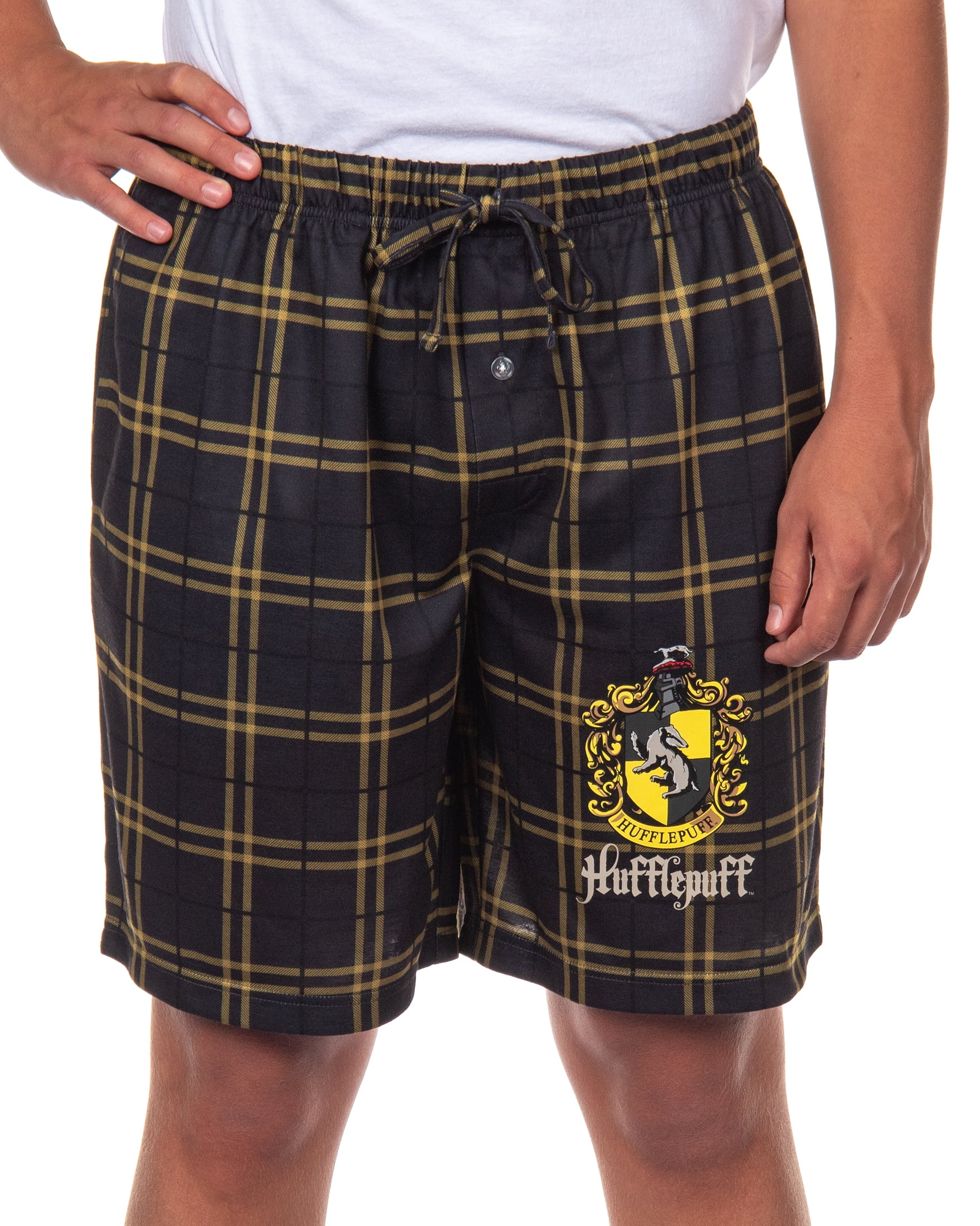 Harry Potter Pajamas Mens' Hogwarts Houses Crest Plaid Lounge Sleep ...