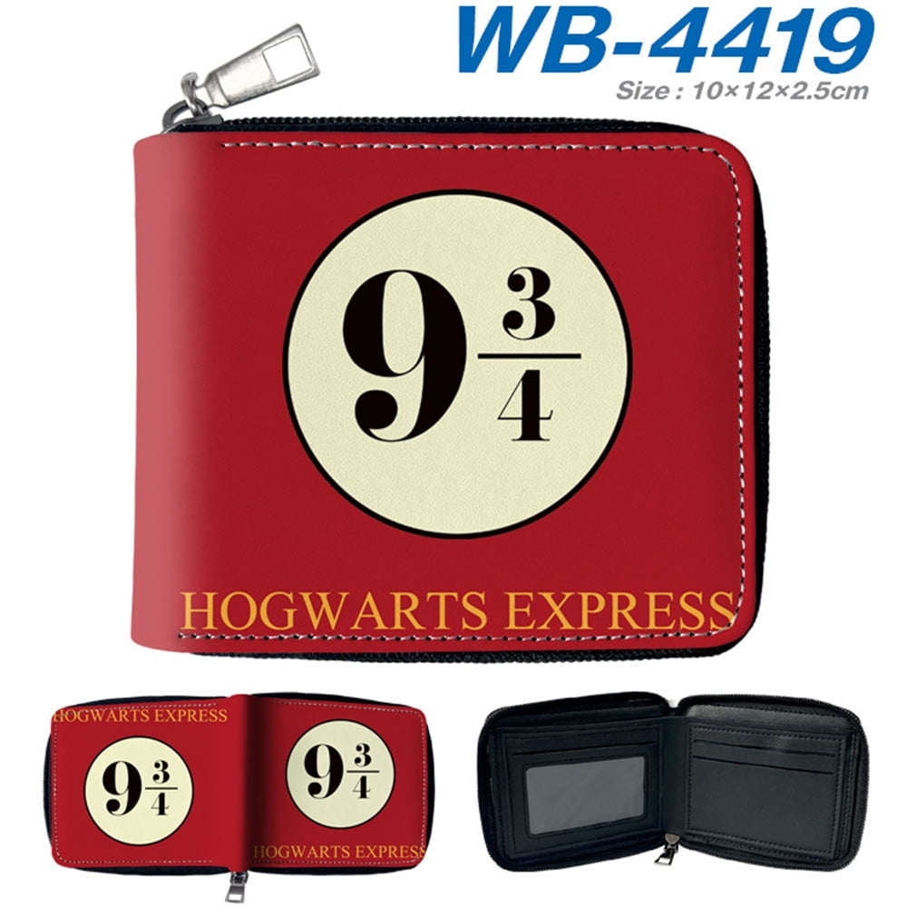 Harry Potter Peripheral Zipper PU Wallet Coin Case, Foldable Portable ...