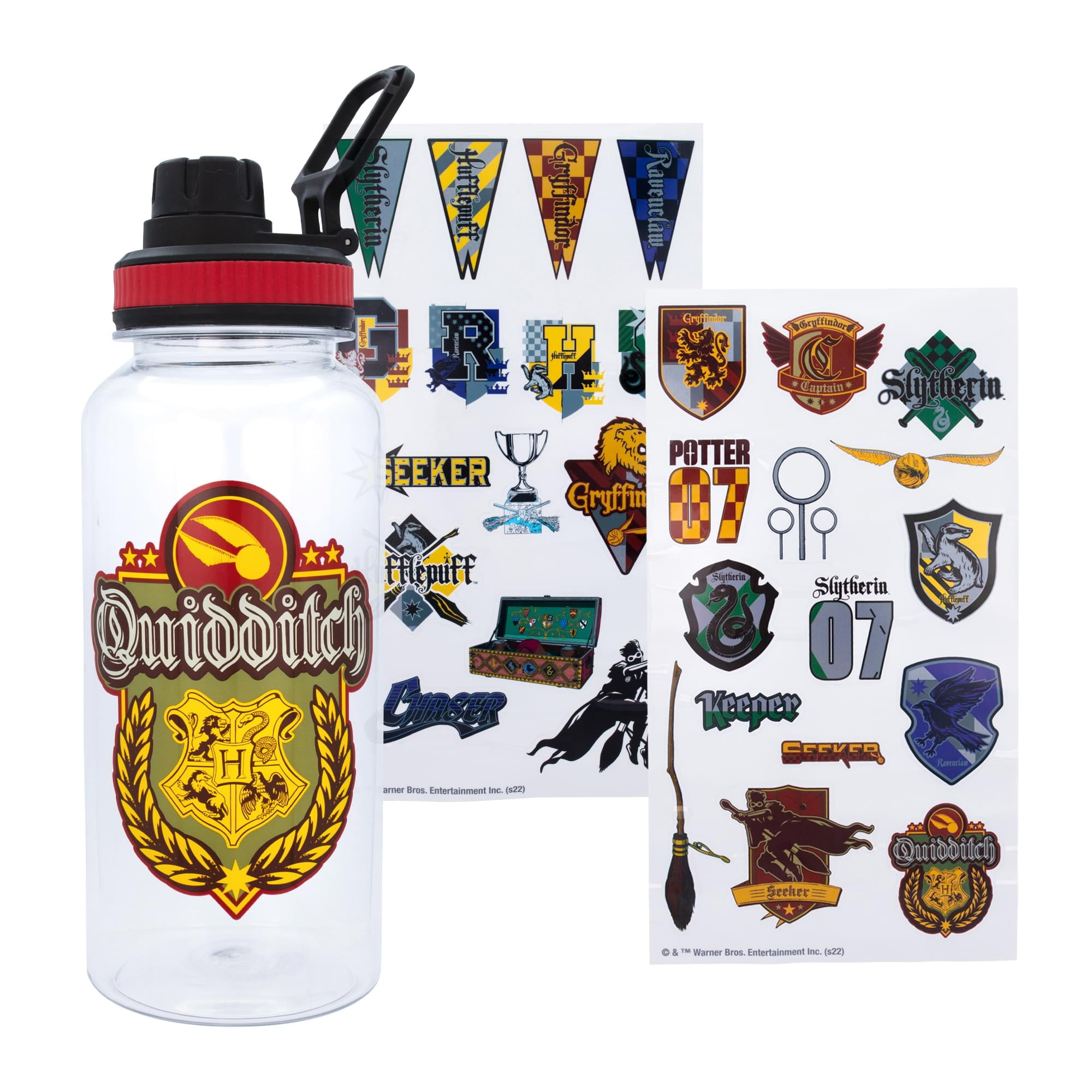 Harry Potter Quidditch 32-Ounce Water Bottle and Sticker Set - Home ...
