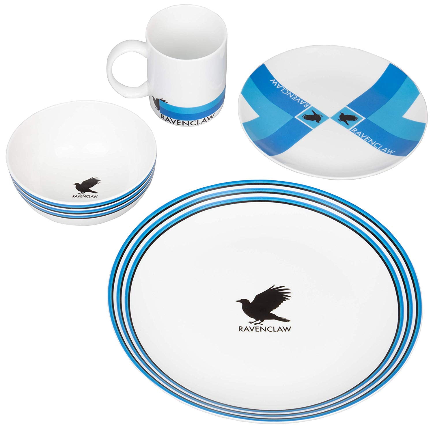 Harry Potter Ravenclaw 16 Piece Porcelain Dinnerware Set for 4 ...