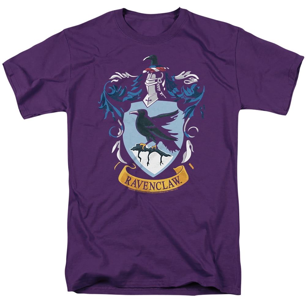Harry Potter Ravenclaw Crest Unisex Adult T Shirt, Purple, Large ...