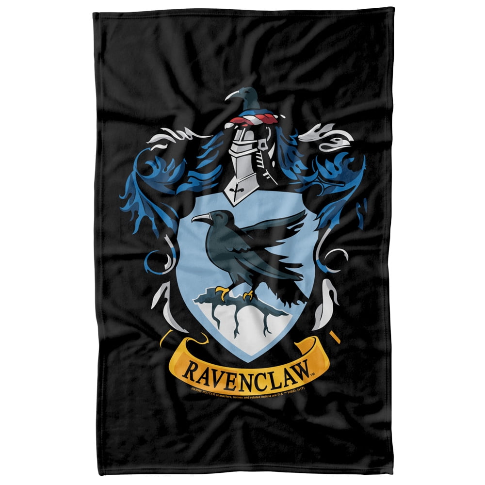 Harry Potter Ravenclaw House Crest Fleece Throw Blanket for Adults ...