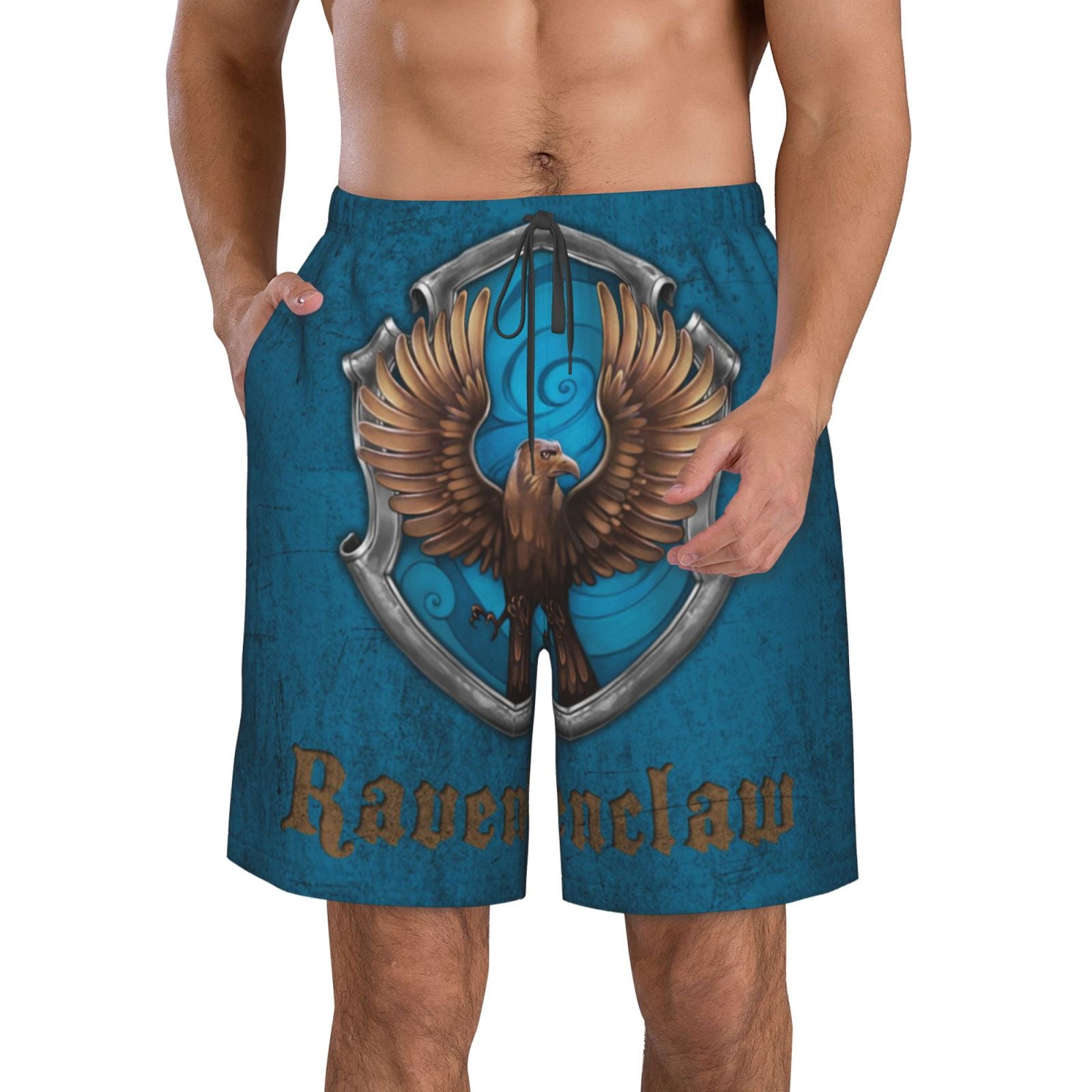 Harry Potter Ravenclaw Men's Beach Shorts Swim Trunks Casual Quick Dry ...