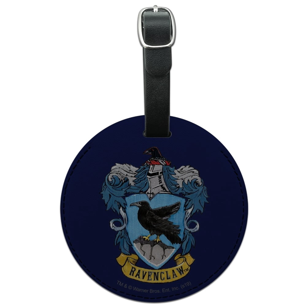 Harry Potter Ravenclaw Painted Crest Round Leather Luggage Card ...