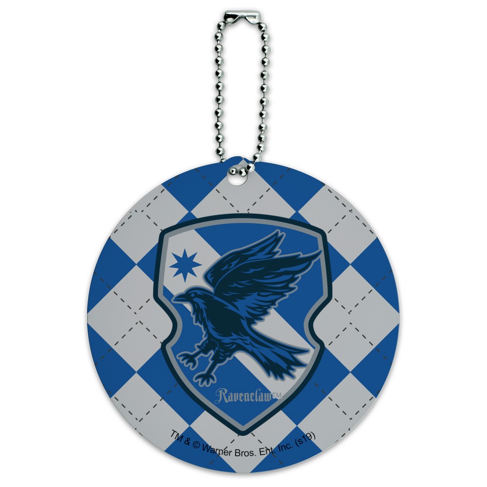 Harry Potter Ravenclaw Plaid Sigil Round Luggage ID Tag Card Suitcase ...