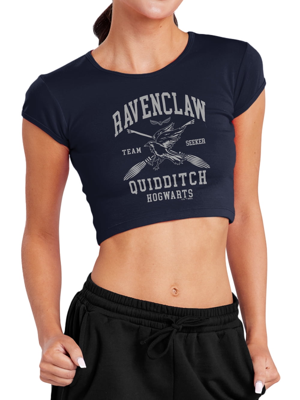 Harry Potter Ravenclaw Quidditch Arch Women's Cap Sleeve Baby Rib Crop ...