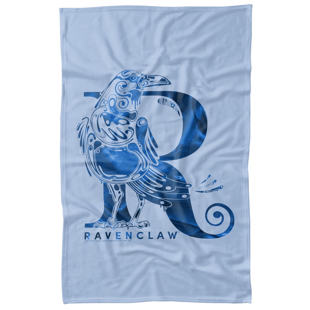Harry Potter Ravenclaw R Logo Fleece Blanket 36' x 58',Ravenclaw R Logo ...