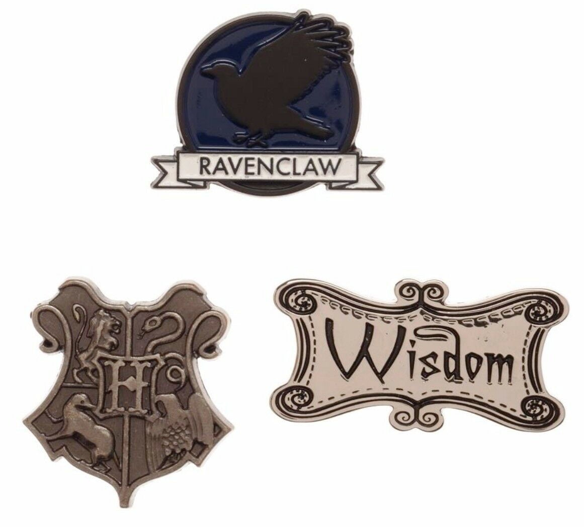 Harry Potter Ravenclaw Set of 3 Enamel Finished Metal Pins - Walmart.com
