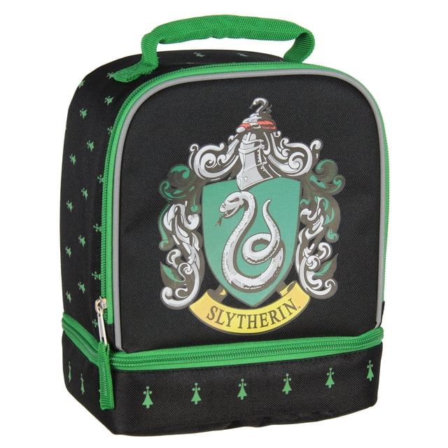 Harry Potter Slytherin Crest Dual Compartment Lunch Bag Tote 10 ...