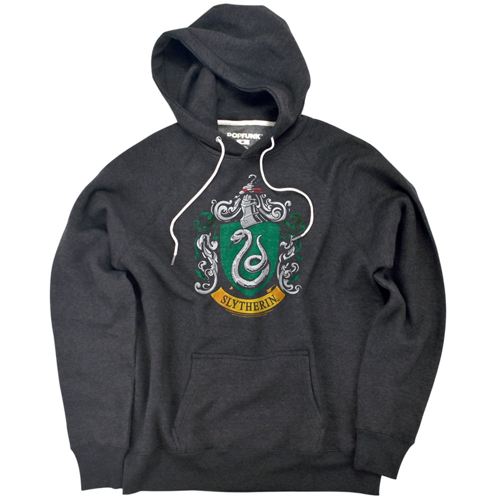Harry Potter Slytherin Crest Unisex Adult Slim Fit Pull-Over Heather ...