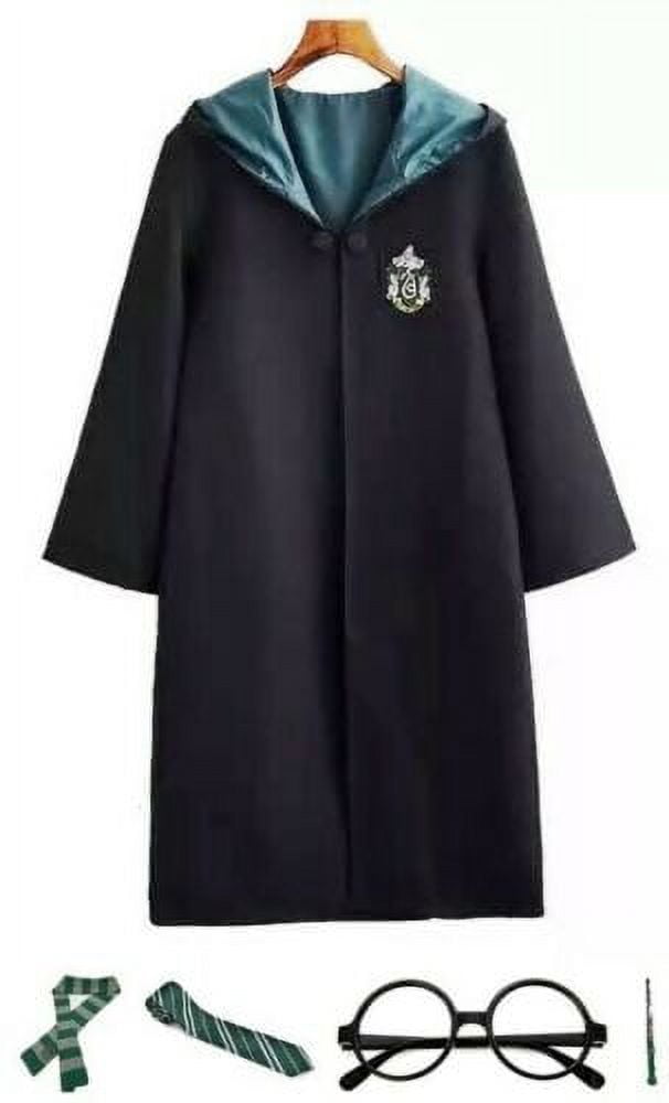 Harry Potter Slytherin House Robe With Scarf Tie Glasses & Wand Size M ...