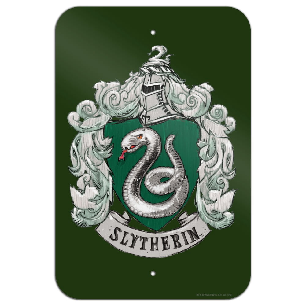 Harry Potter Slytherin Painted Crest Home Business Office Sign ...