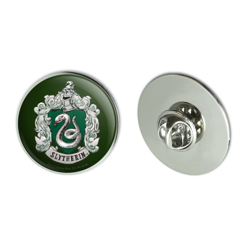 Harry Potter Slytherin Painted Crest Metal 1.1" Tie Tack Hat Lapel Pin ...