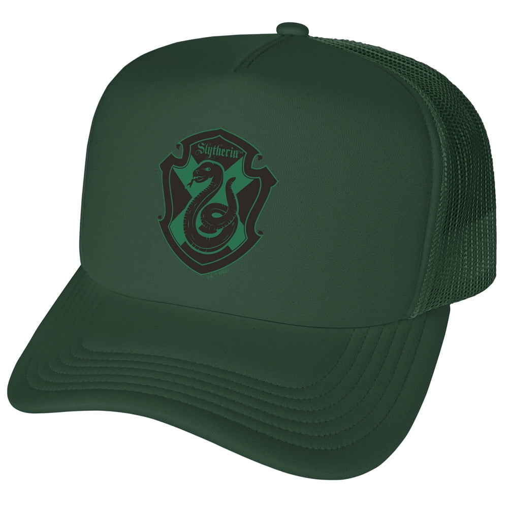Harry Potter Slytherin Plaid Crest Foam Snapback Trucker Hat - Unisex ...