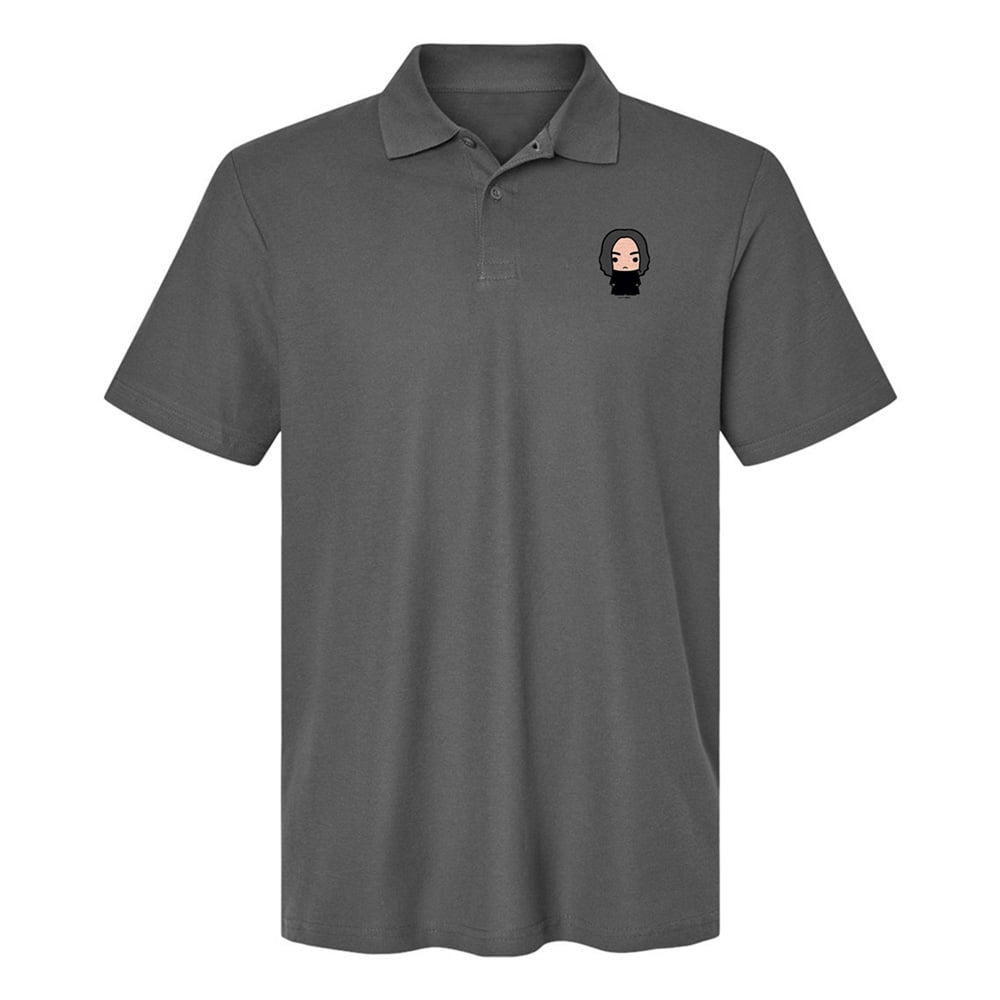 Harry Potter Snape Cute Chibi Character Cotton Polo Shirt, Charcoal, 3X ...