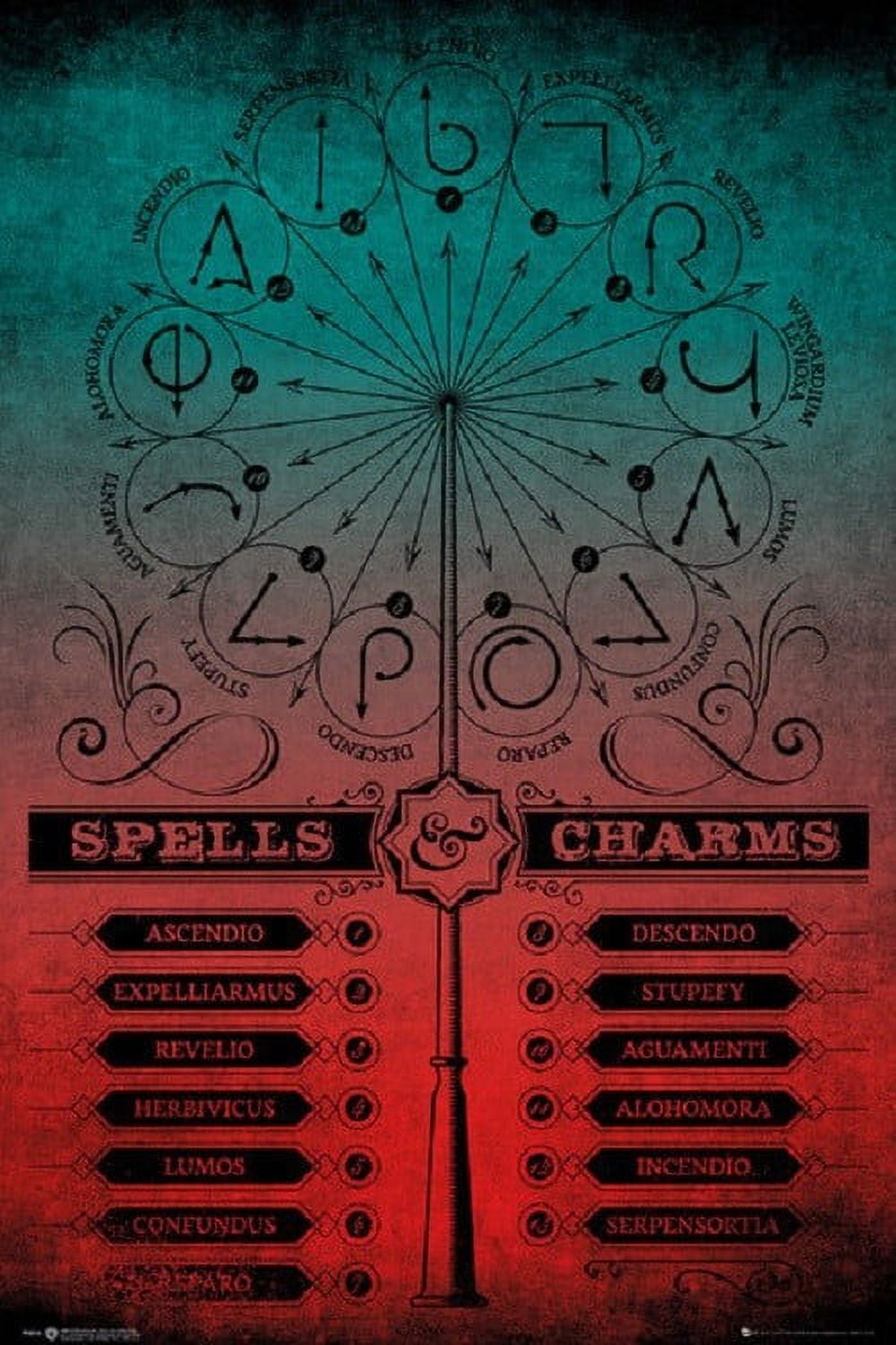 Harry Potter - Spells and Charms Laminated Poster (24 x 36) - Walmart.com