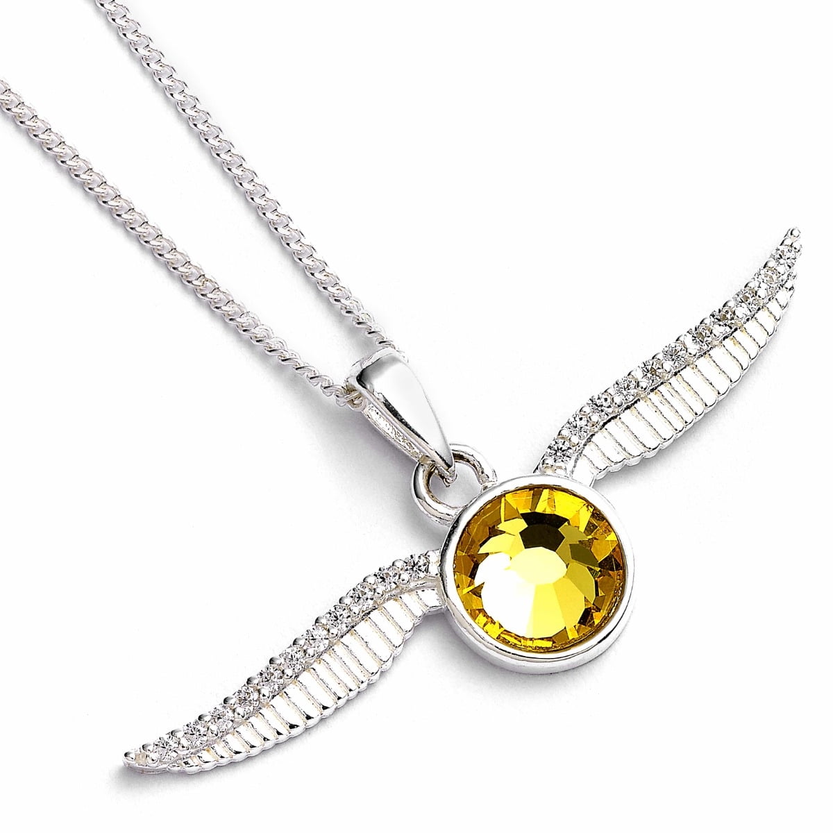 Harry Potter Sterling Silver Golden Snitch Necklace With Claw Set ...
