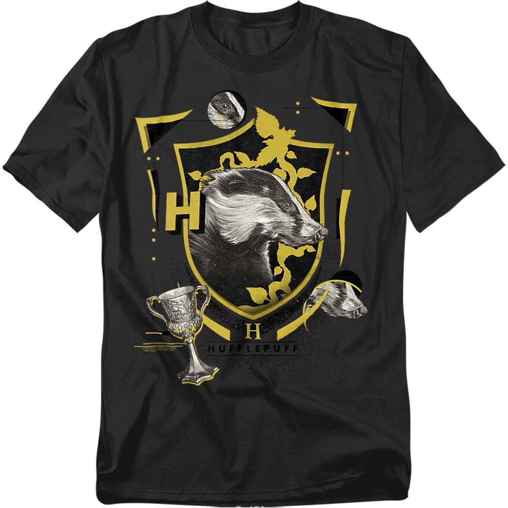 Harry Potter T-Shirt Hufflepuff Magicial Mischief Level Up Crest Unisex ...
