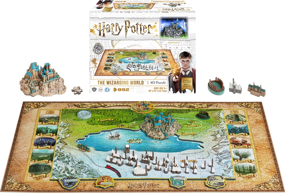 Harry Potter The Wizarding World 4D Puzzle with 3 Layers & 892 Pieces ...