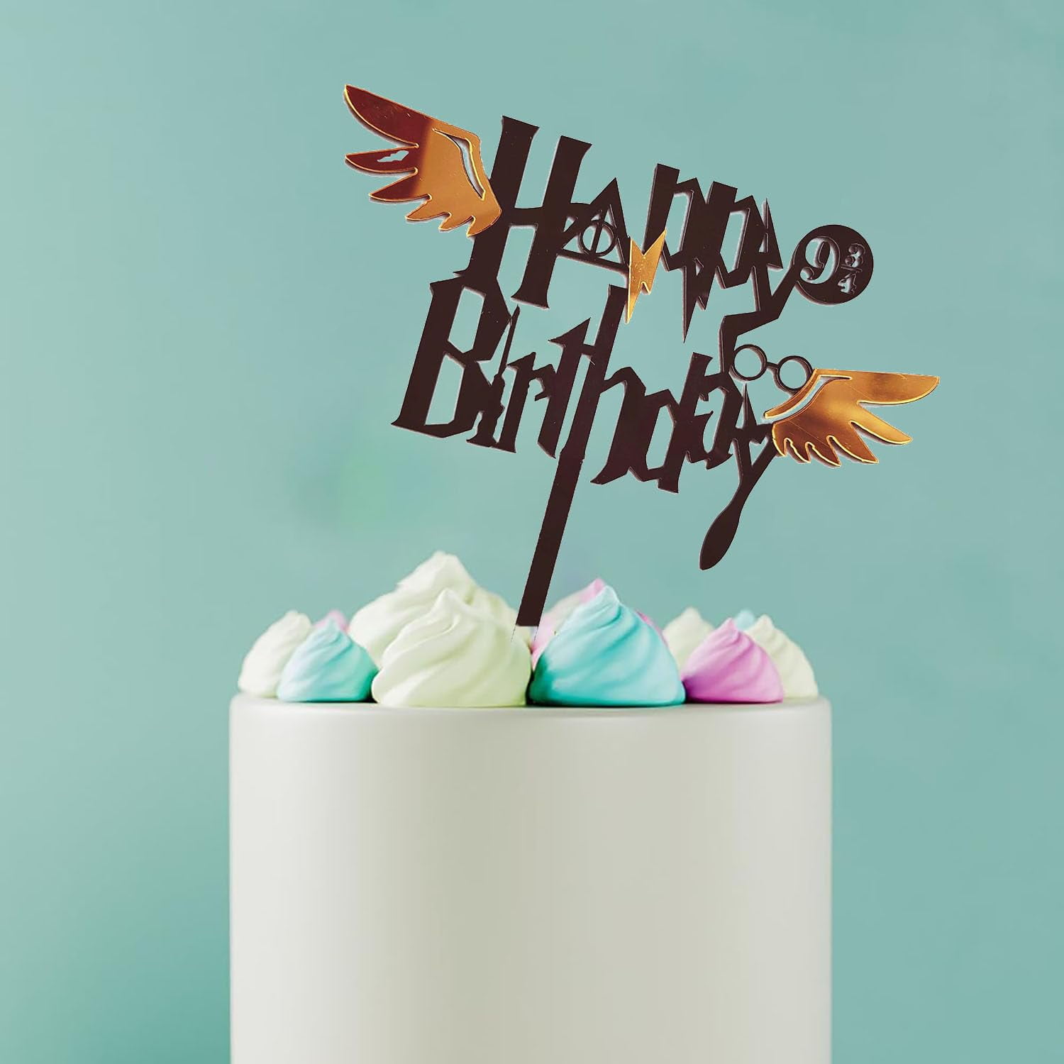Harry Potter Themed Birthday Cake Topper, Acrylic KMC2Magic Staff ...