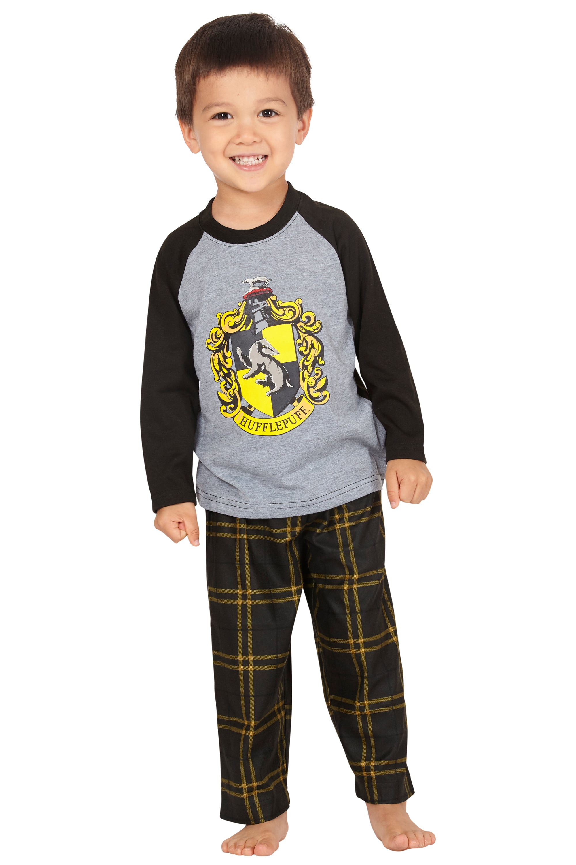 Harry Potter Toddler Boys' Hogwarts Houses Crest Plaid Raglan 2PC ...