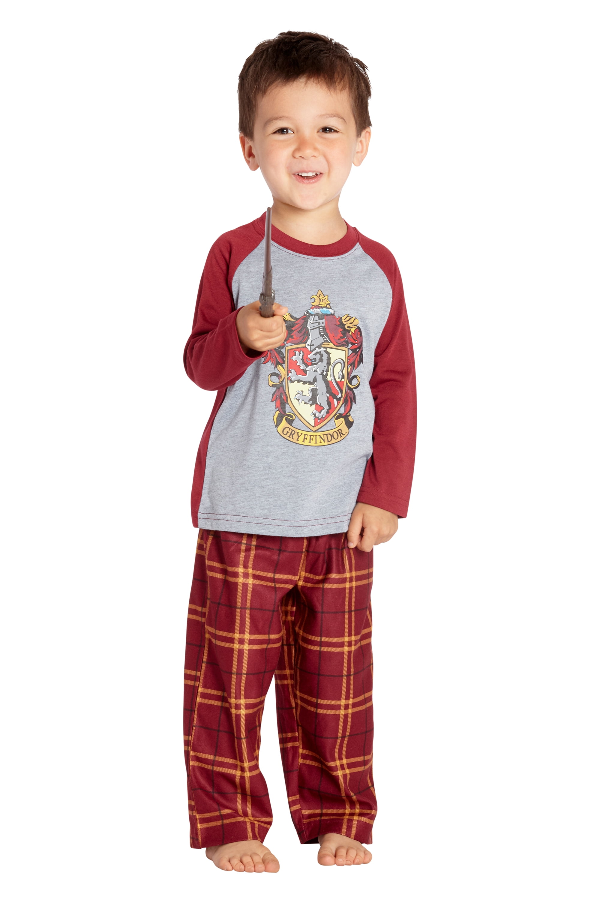 Harry Potter Toddler Boys' Hogwarts Houses Crest Plaid Raglan 2PC ...