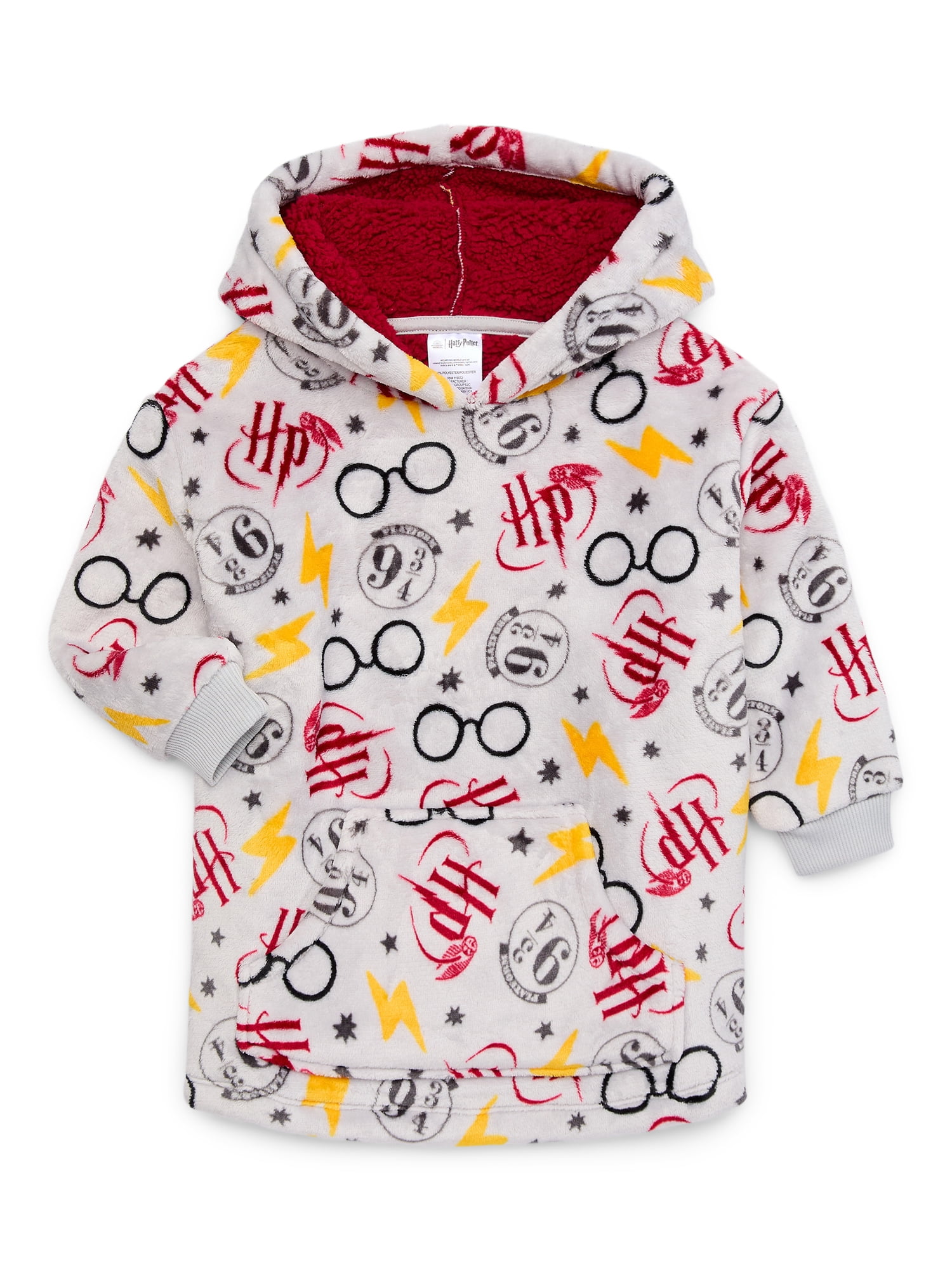 Harry Potter Toddler Girl Magical Cozy Snugget Hoodie, Sizes 12M-5T ...