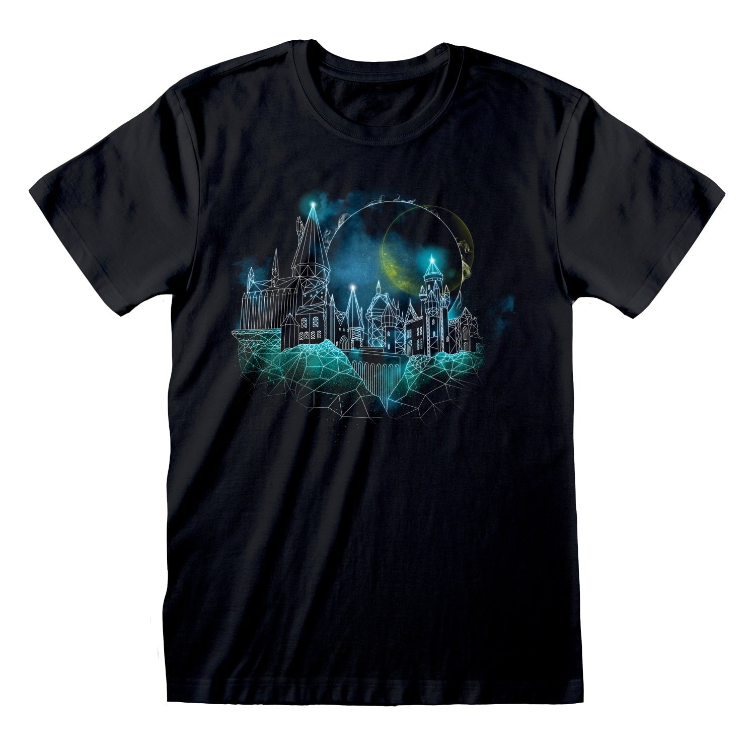 Harry Potter Unisex T:Shirt - Wireframe Hogwarts - Walmart.com