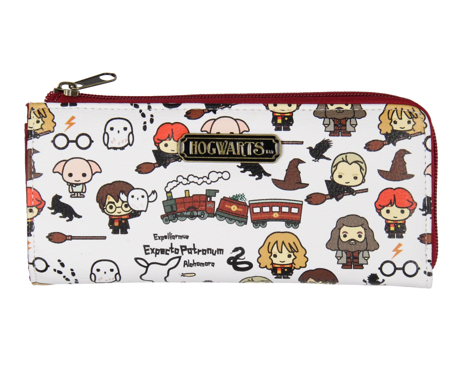 Harry Potter Wallet Allover Chibi Character Zip Closure Faux Leather ...
