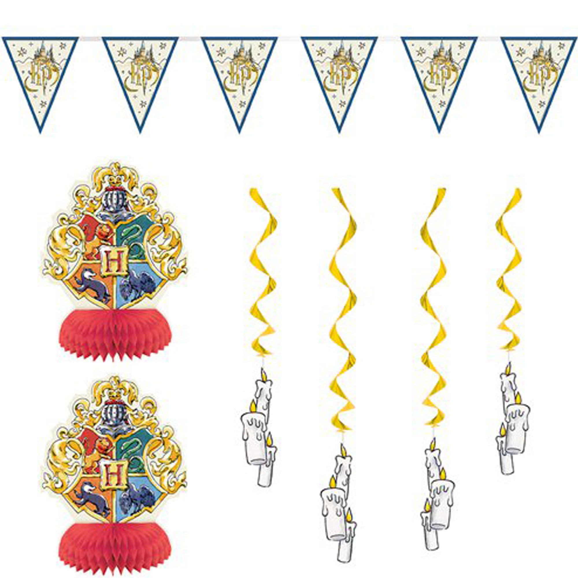 Harry Potter Wizarding World 7pc Party Theme Decor Kit with Banner and ...