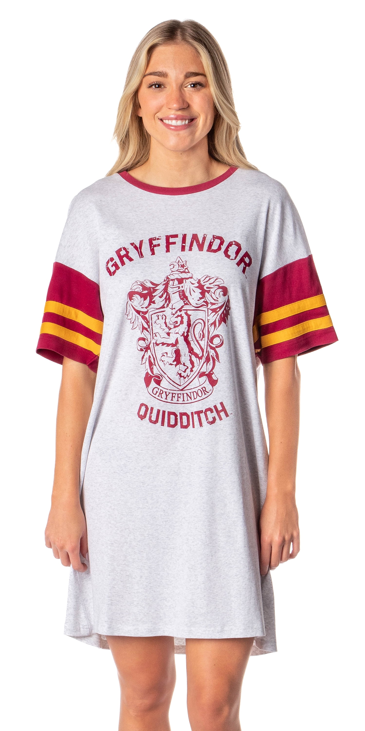 Harry Potter Womens' Hogwarts All Houses Jersey Nightgown Pajama Shirt ...