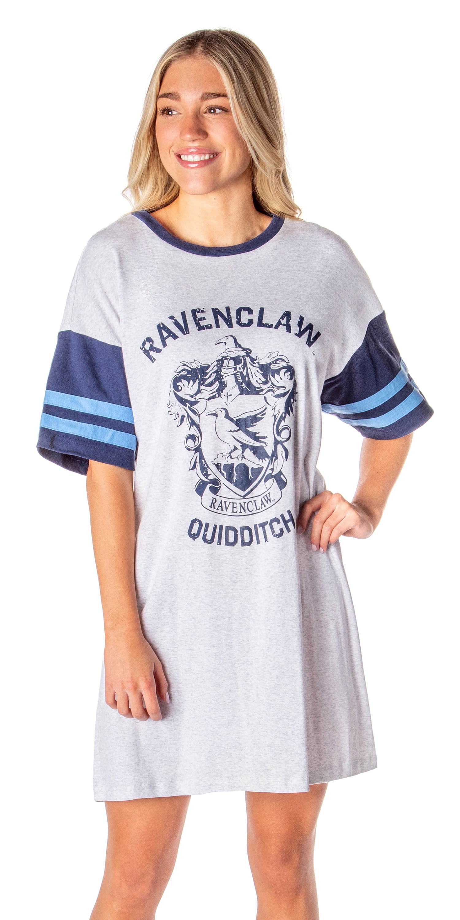 Harry Potter Womens' Hogwarts All Houses Jersey Nightgown Pajama Shirt ...