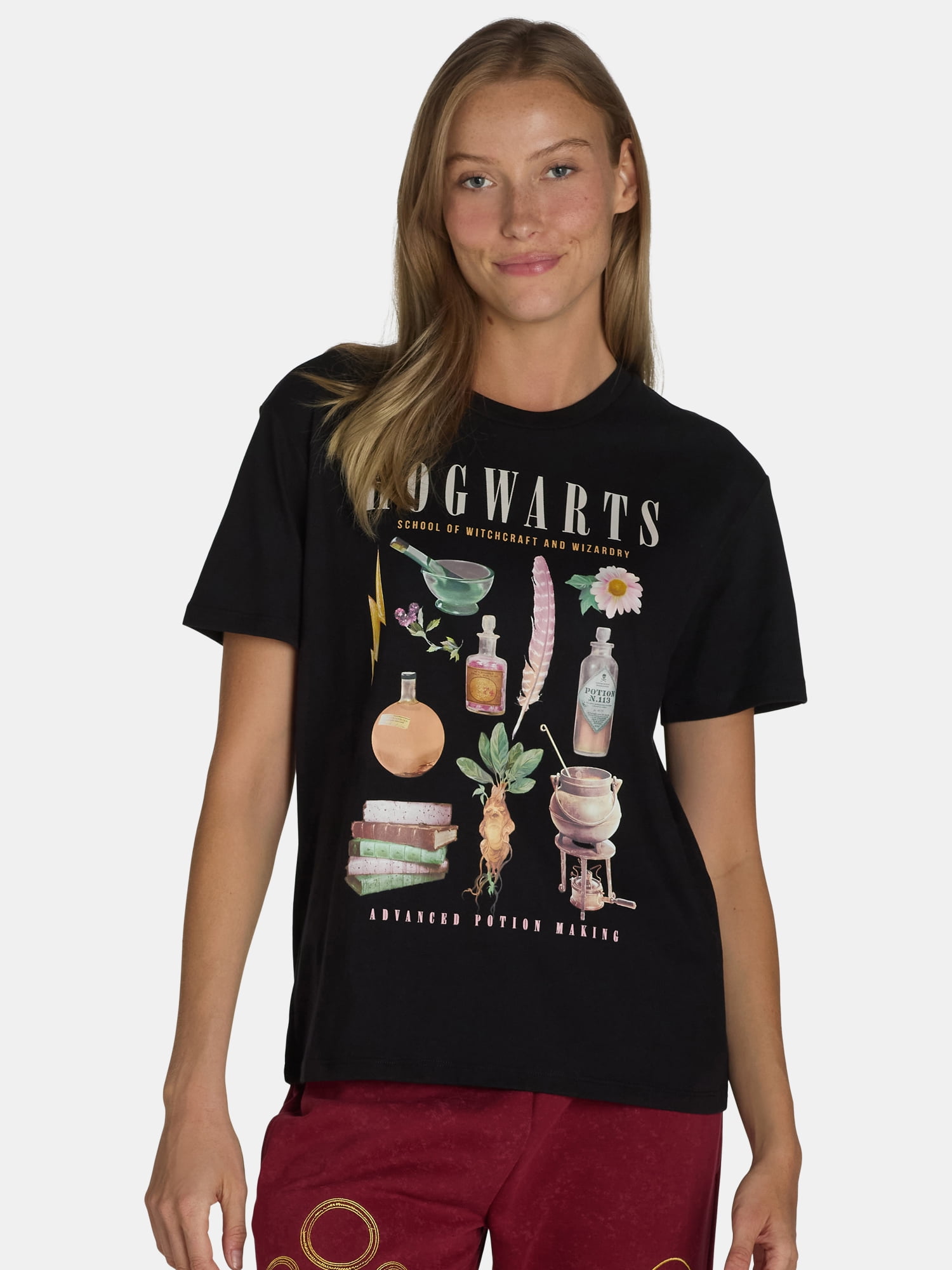 Harry Potter Women's Juniors Licensed Hogwarts Graphic T-Shirts, Sizes ...