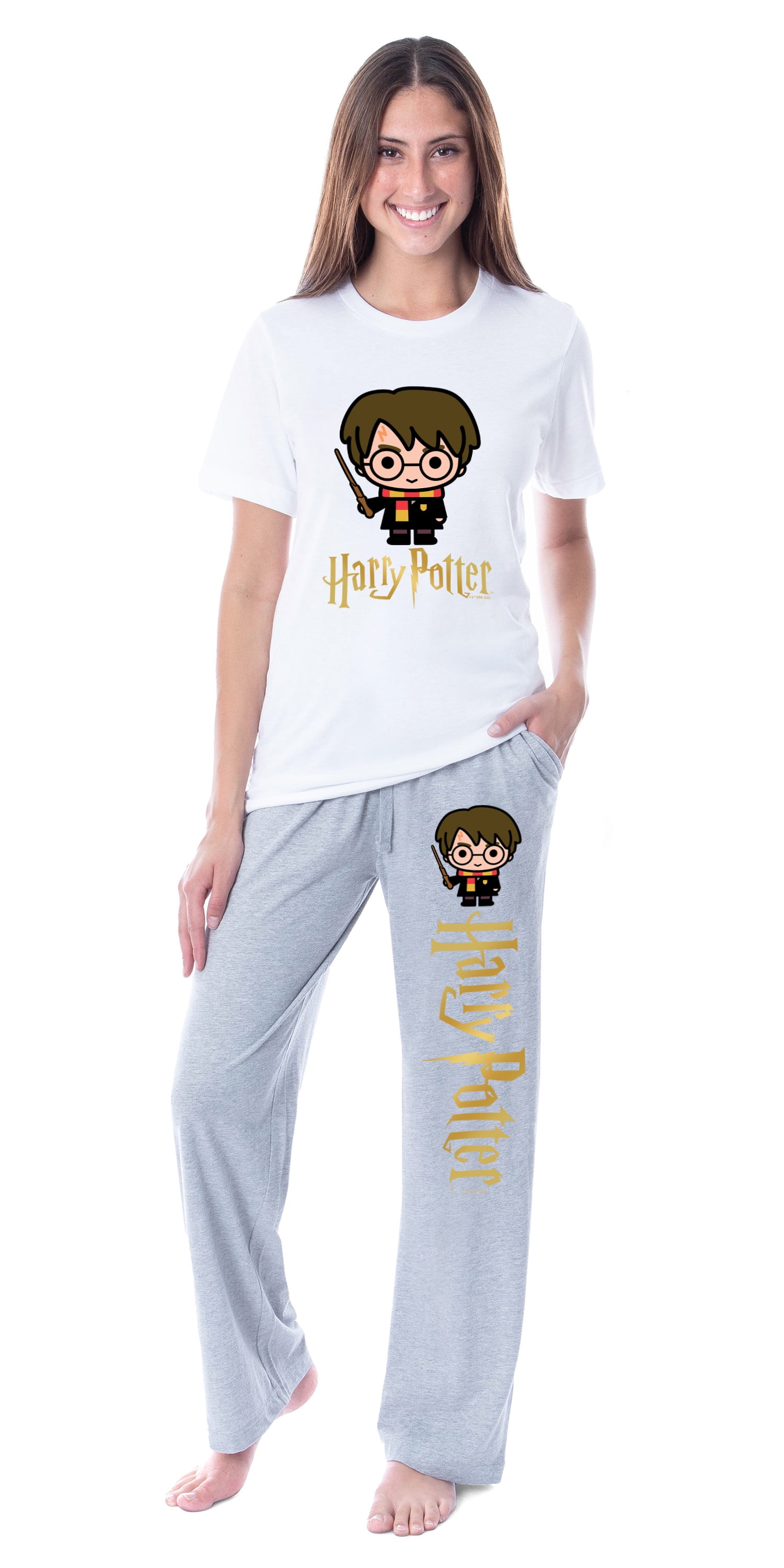 Harry Potter Womens' Wizarding World Chibi Character Sleep Pajama Set ...